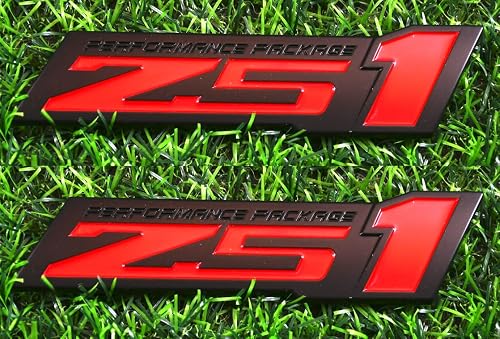 Tomilia 2pcs Z51 Performance Package Emblem Engine Hood 3D Badge Decal ...