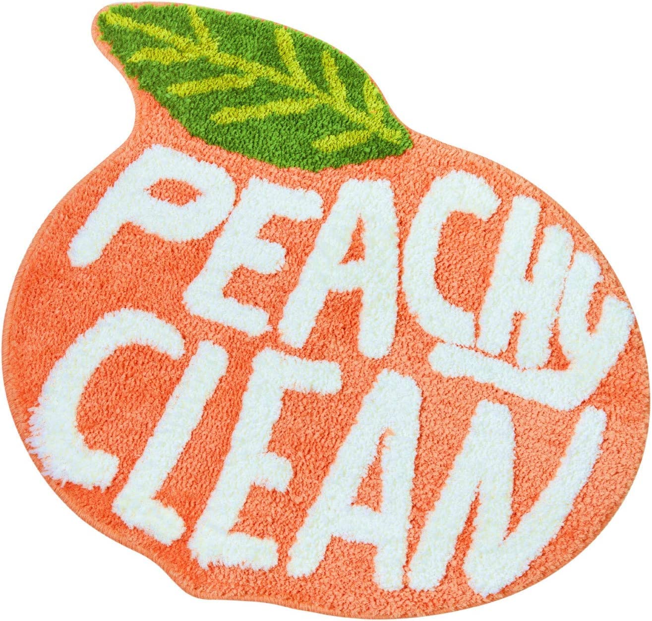 Prozebii Peach Clean Bath Mat, Decor Door Mat Bathroom Area Rug Peachy ...