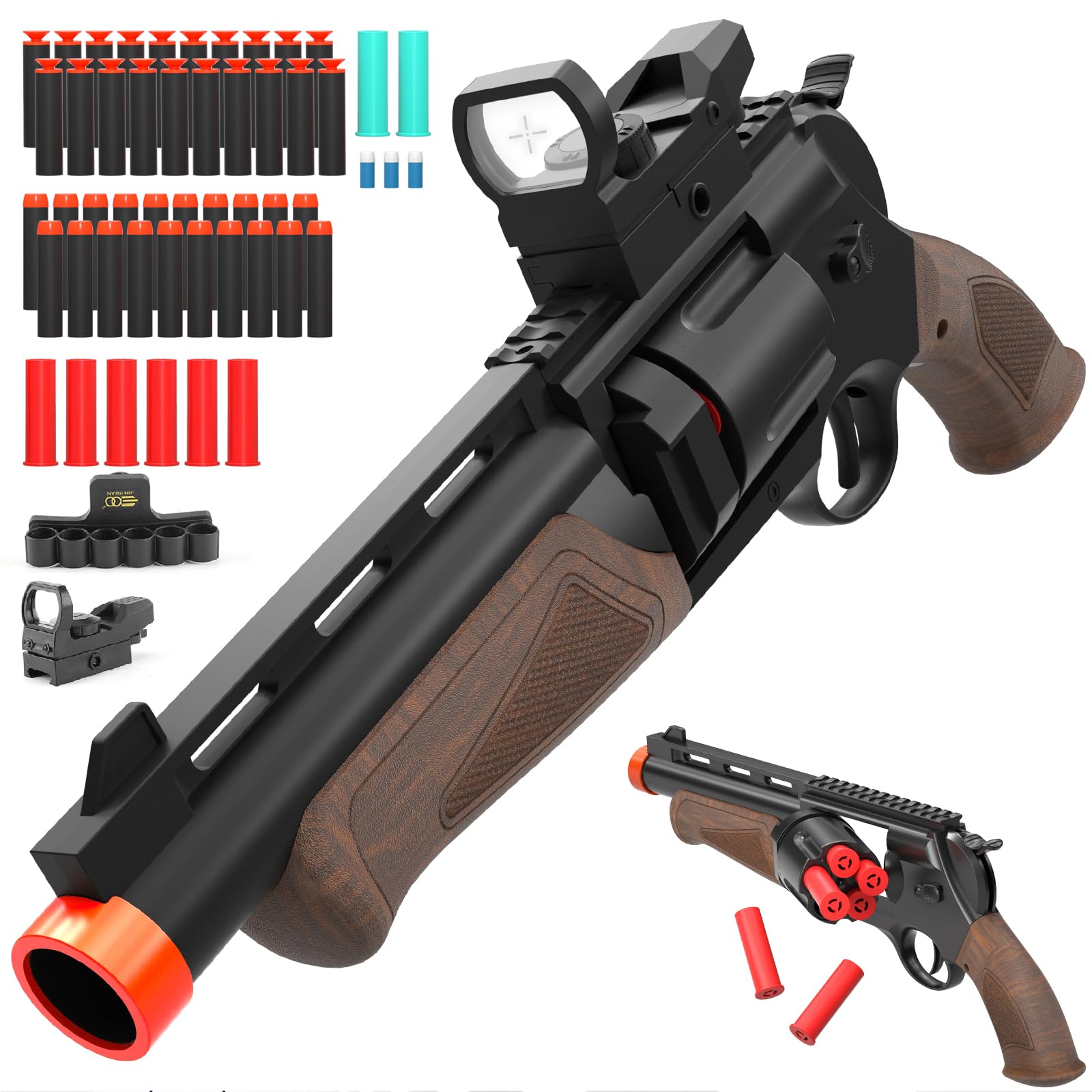 Toy Guns for Boys, Soft Bullet Toy Shotgun Foam Revolver Blaster with ...