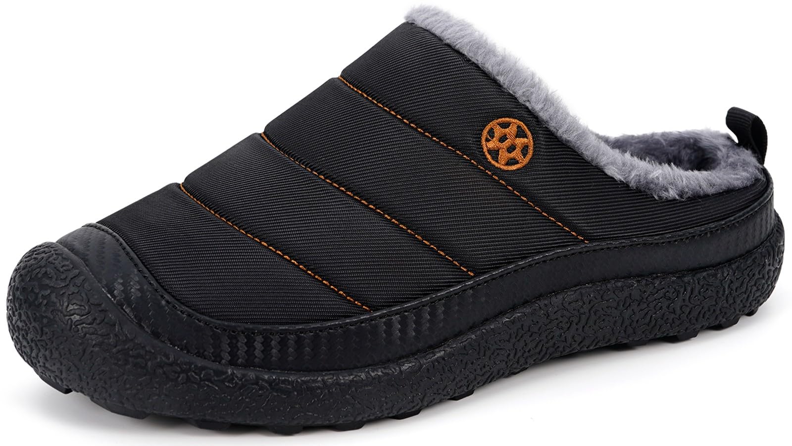 Men's Slip On Slippers Women Warm Fuzzy Slippers Plush Lining House ...