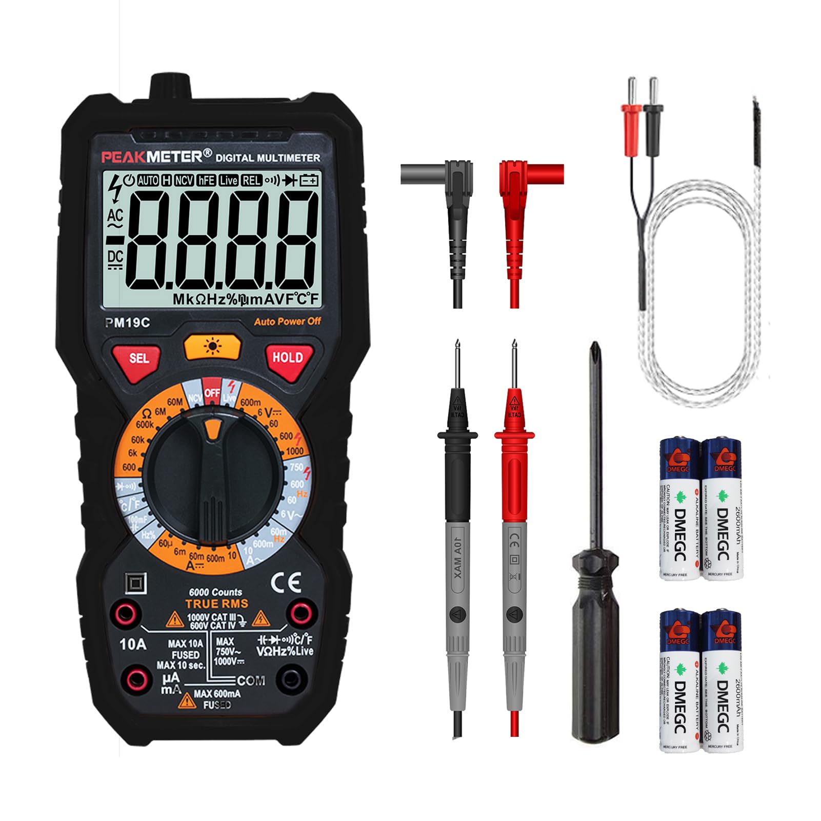 Mua Digital Multimeter with 6000 Counts TRMS Ohm Volt Amp Meter AC/DC ...