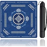 Amazon.com: YANMEIYA Mahjong Mat 31.5-inch Non-Slip and Noise Reduction Mahjong Table Mat (Blue ...