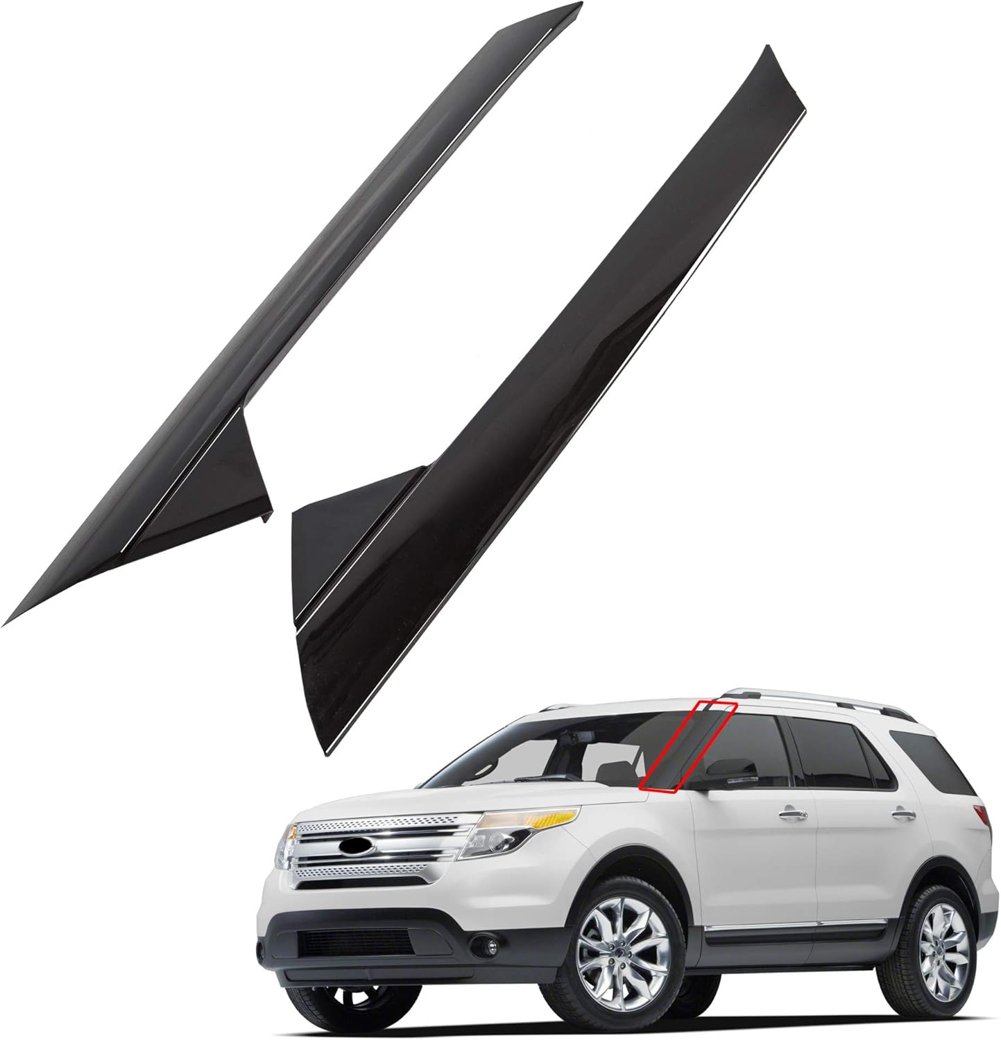 Amazon.com: KUAFU Pair Windshield Outer Trim Pillar Molding Driver and ...