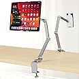 Amazon.com: Tablet Stand Holder, Tablet Desk Mount, Adjustable Foldable ...