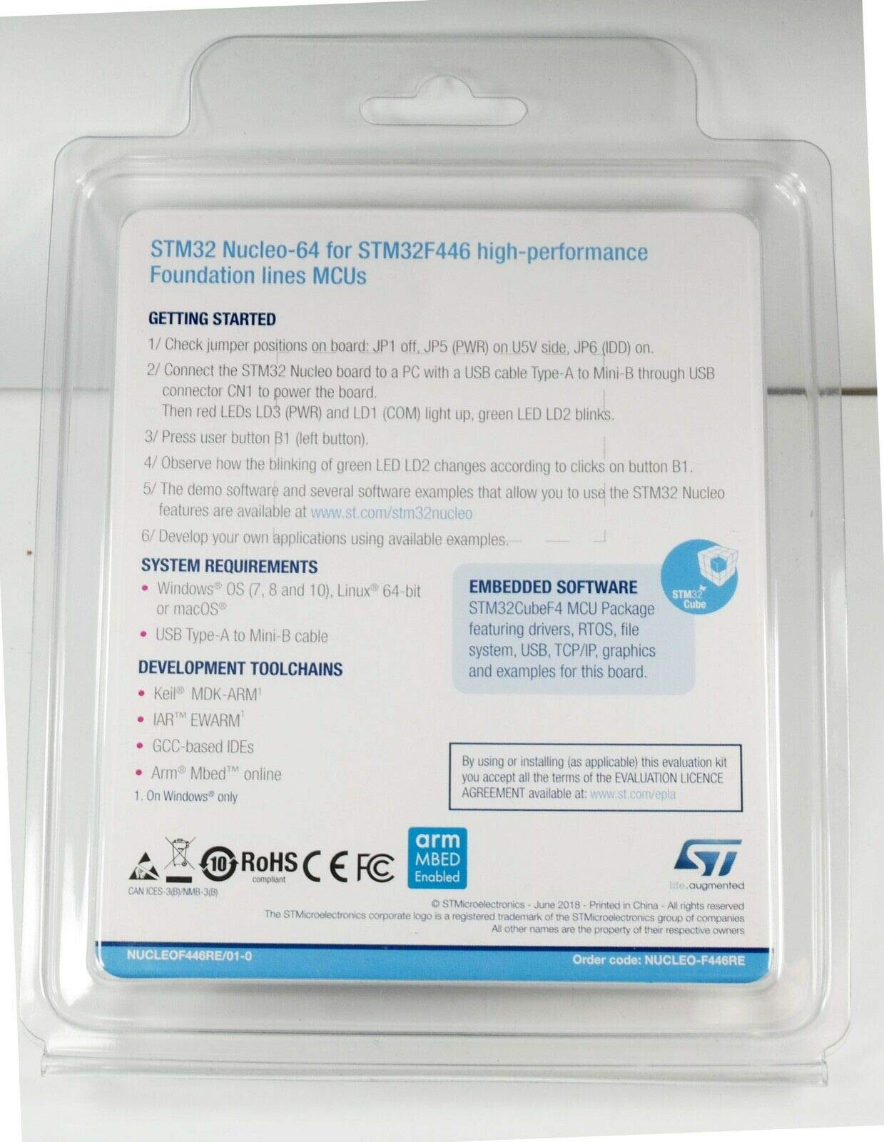 Mua NUCLEO-F446RE STM32F446RET6 MCU STM32F4 NUCLEO Supports Arduino trên Amazon Mỹ chính hãng ...