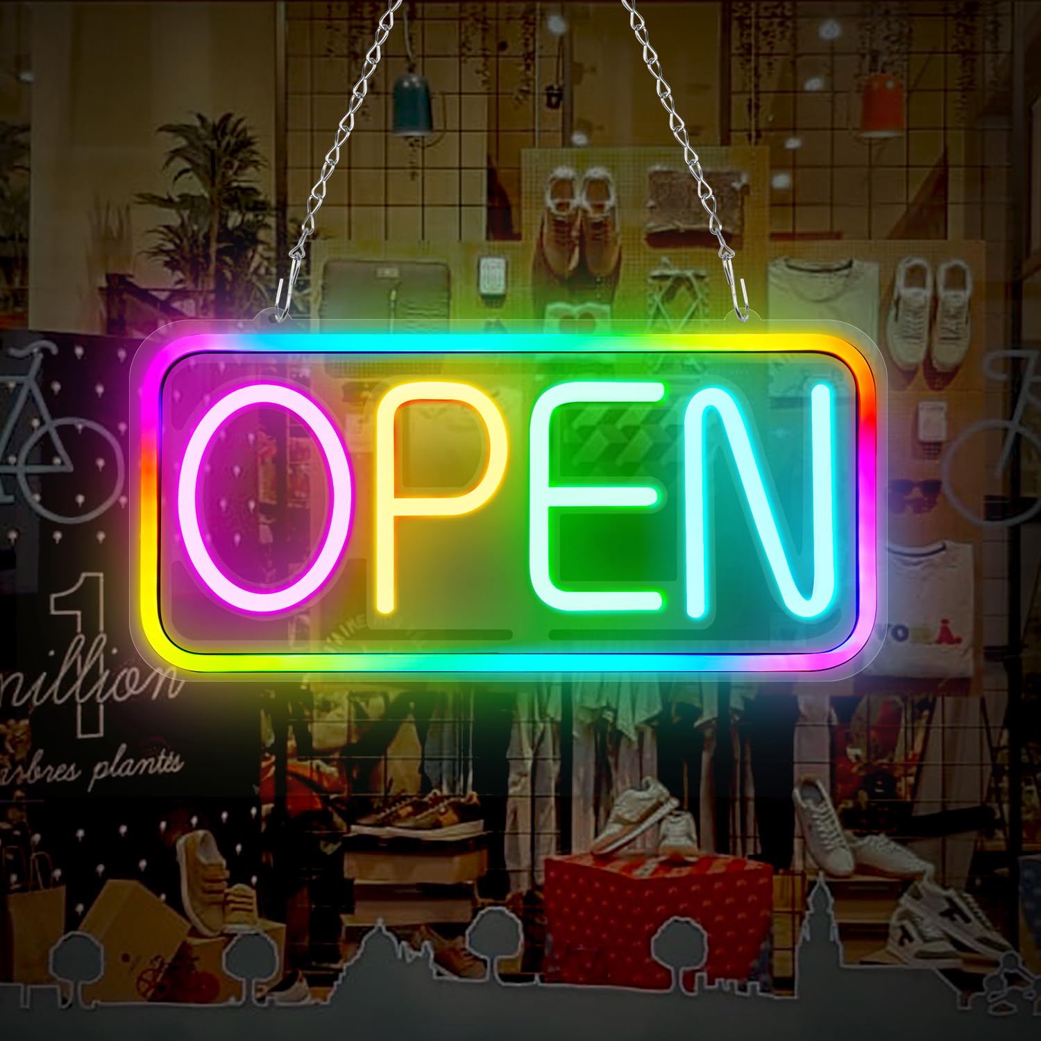 Mua LED Open Sign, 16"x 8.5" Bright Neon Open Sign, Powered by USB with ...