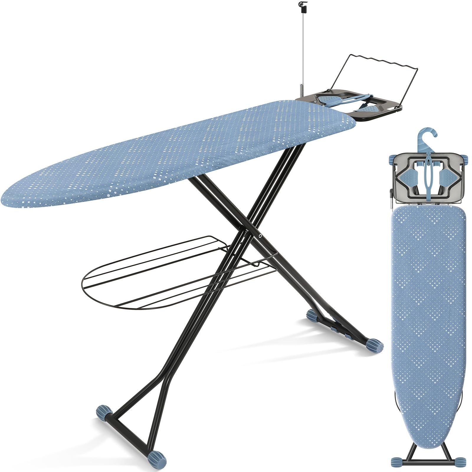 APEXCHASER Ironing Board, Compact Iron Board with Iron Rest and Hanger ...