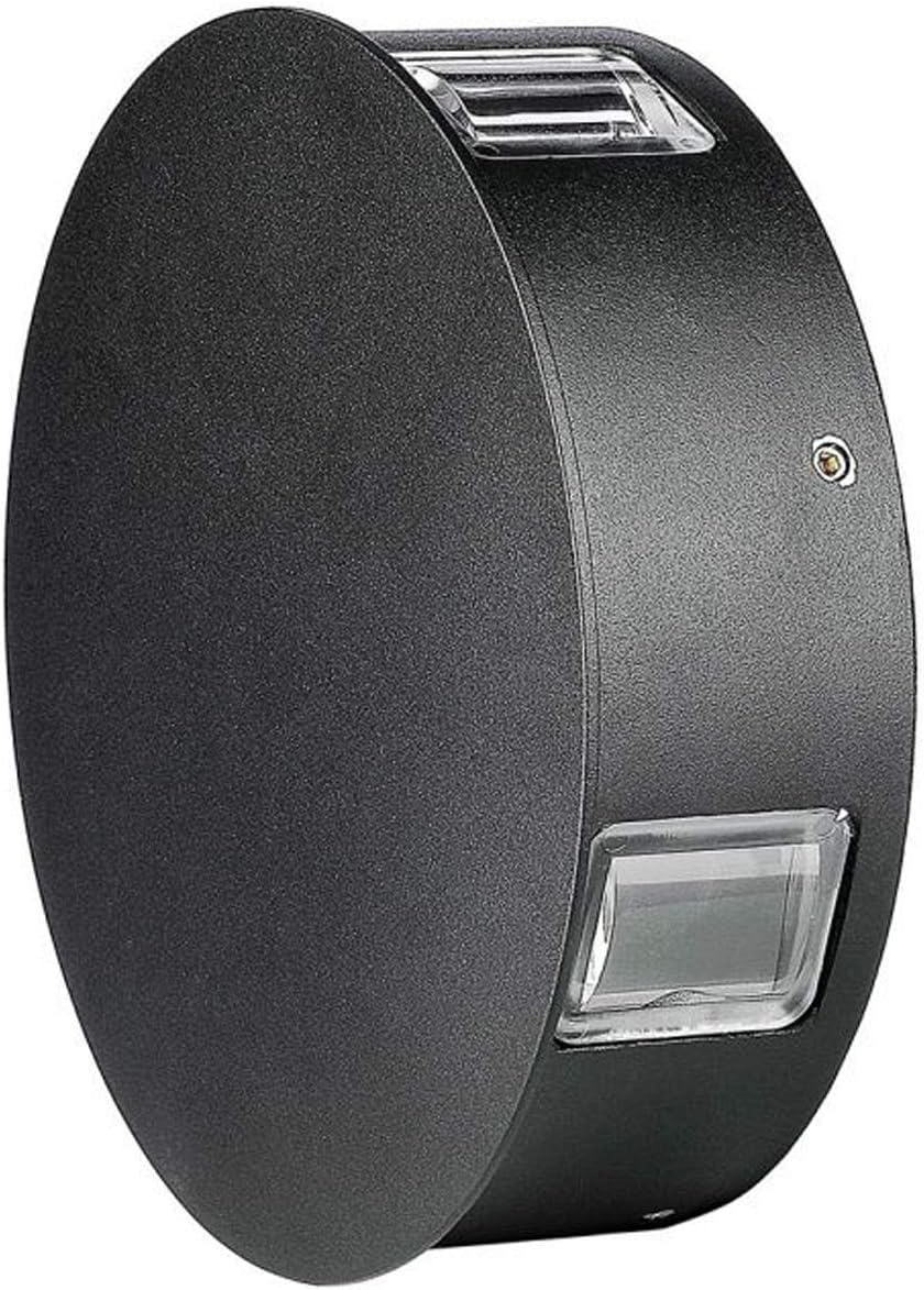 CGC Black 4 Way LED Round Outdoor Wall Light Multi Direction Light ...