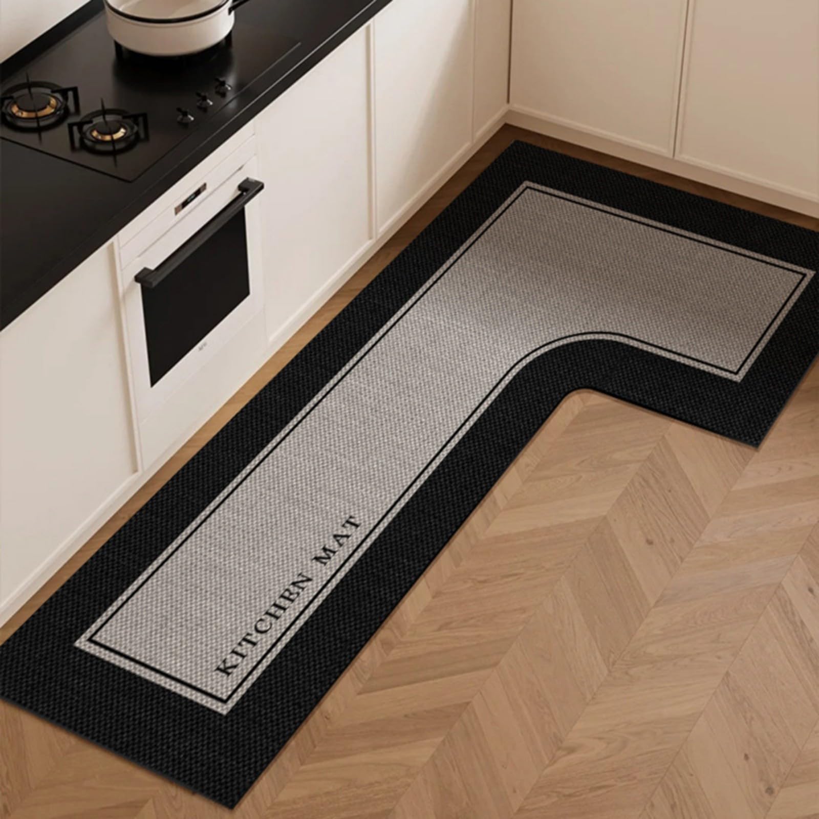 SMILEGIF 1 Piece L Shape Mat, Super Absorbent Kitchen Mats, Anti-Slip ...