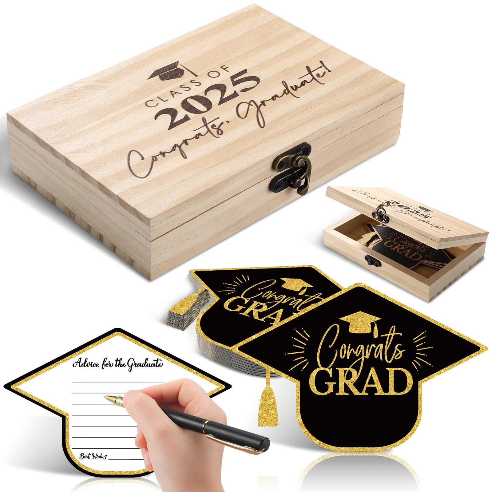 Resurhang 60pcs Grad Card Box 2025 Graduation Advice and Wishes Cards ...