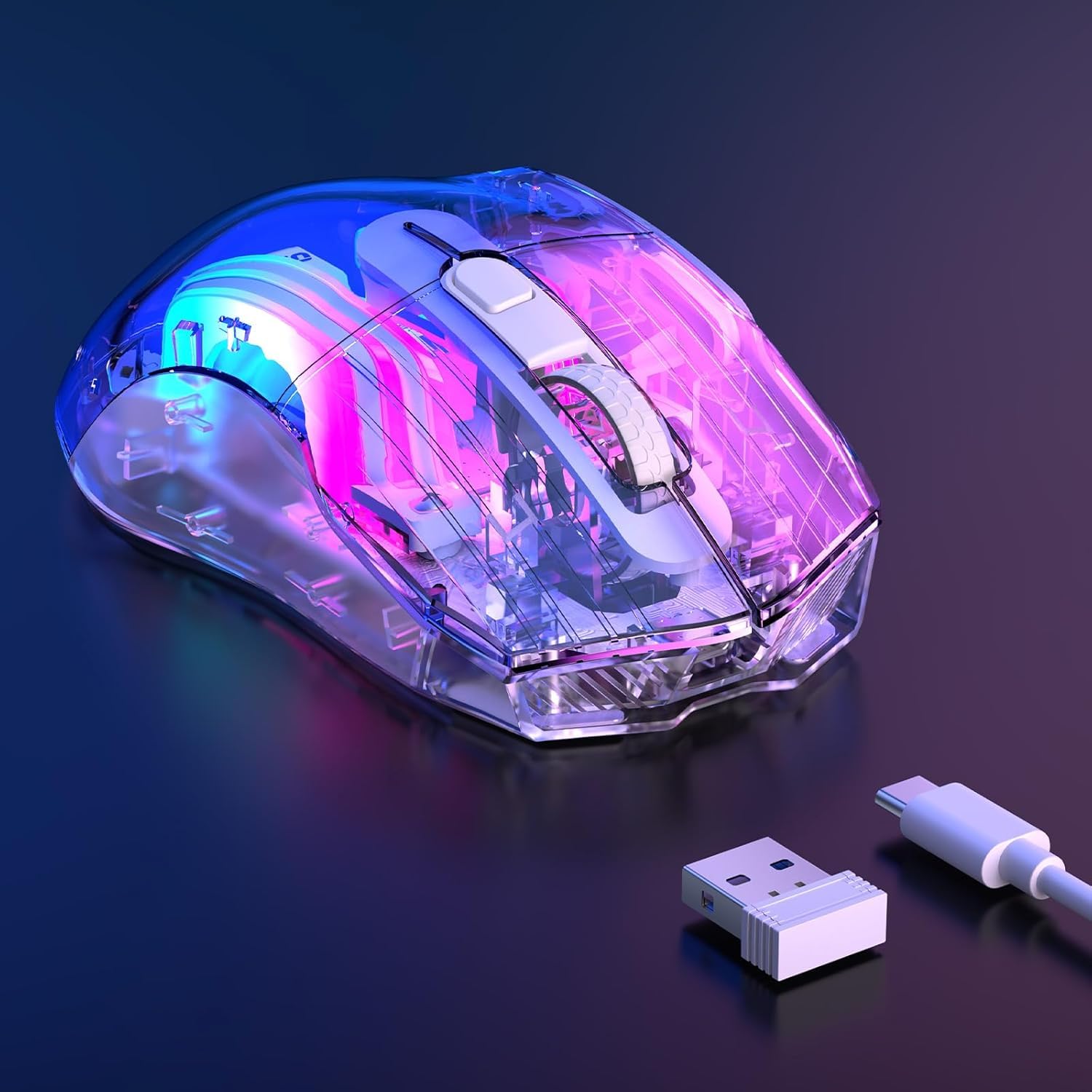 OFFSIR Wireless Gaming Mouse, Tri-Mode 2.4G/USB-C/Bluetooth Mouse ...