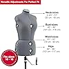 SINGER Female Adjustable Gray Dress Form Fits Sizes 10-18 Pinnable ...