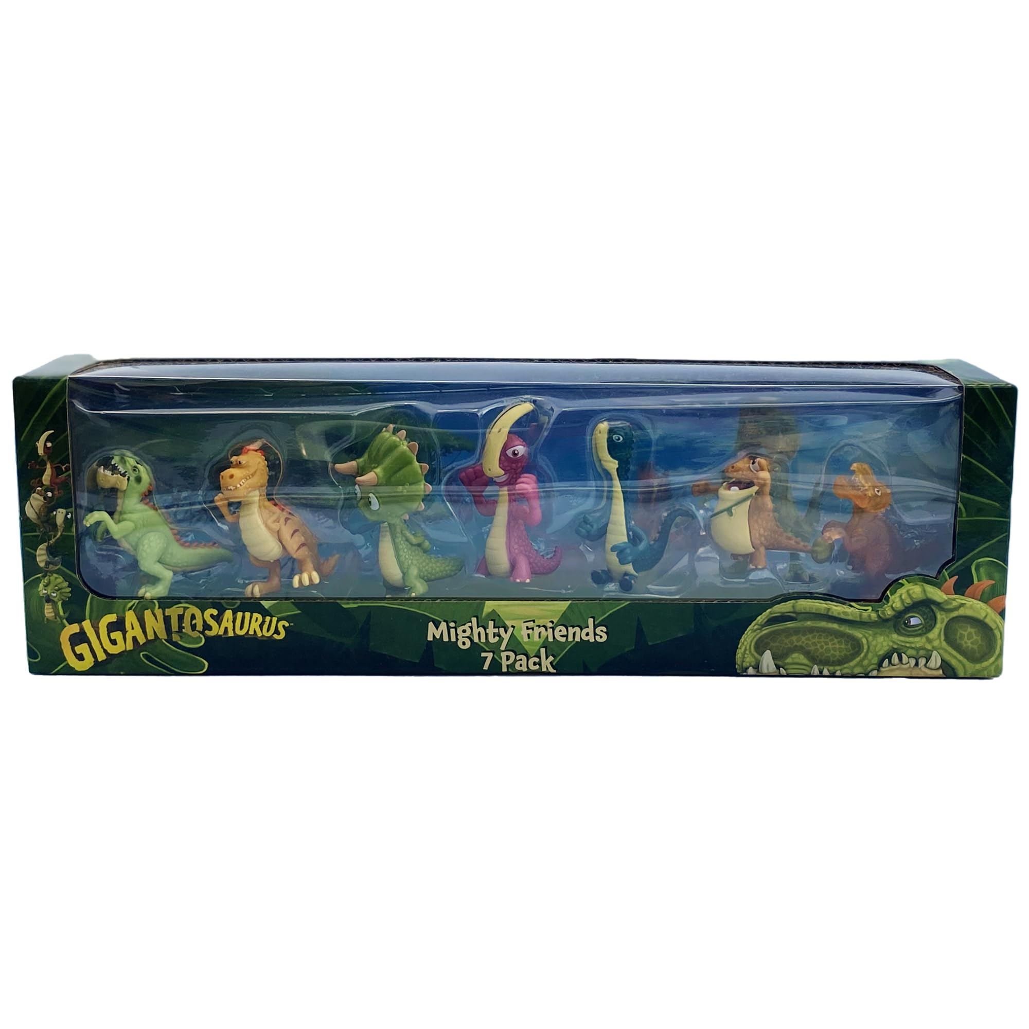 Gigantosaurus: Mighty Friends - 7 Pack - Mini 2" Figures, (Giganto-Bill-Rocky-Mazu-Tiny-Trex ...