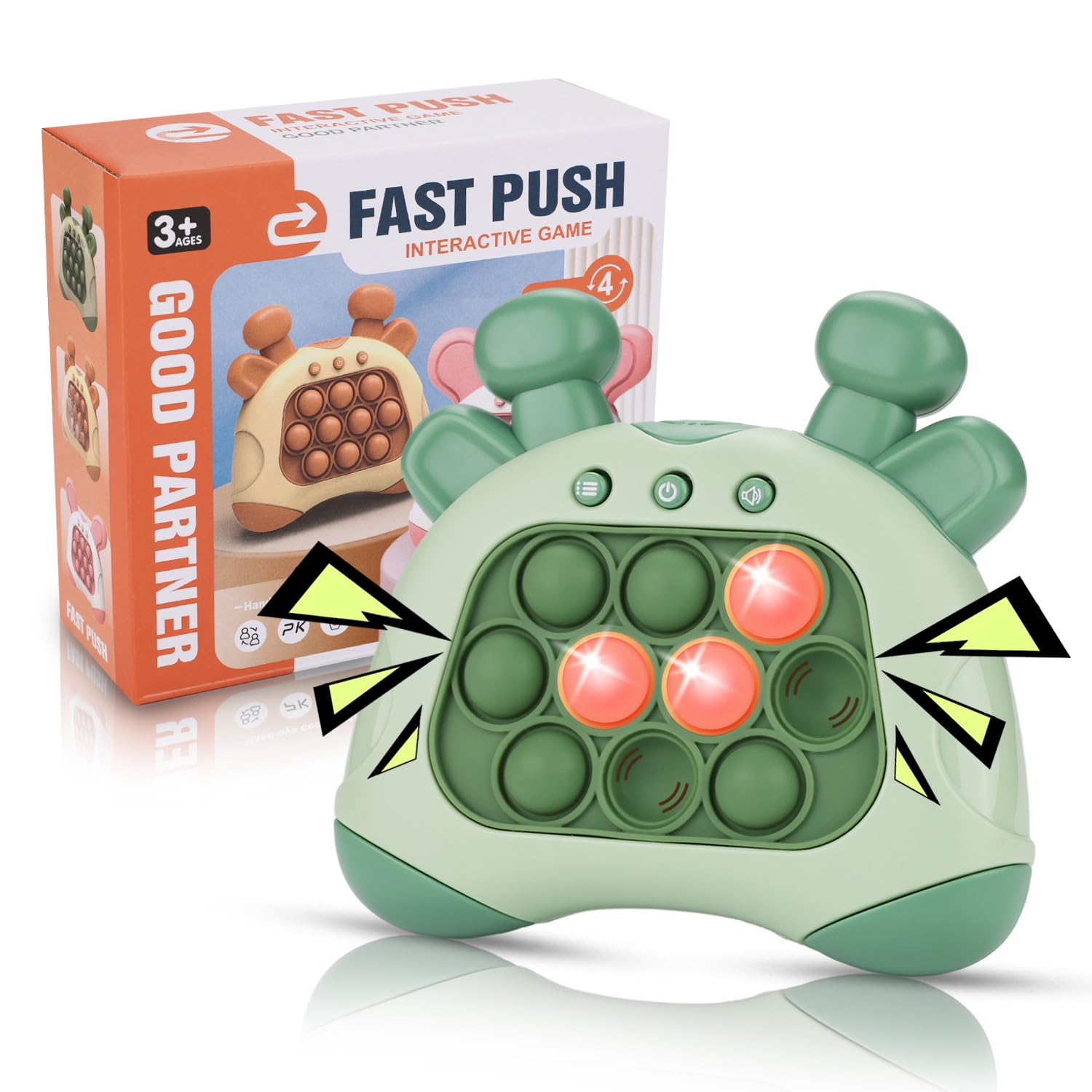 OAKTECH Fast Push Game, Deer Handheld Speed Push Bubble Game Console ...