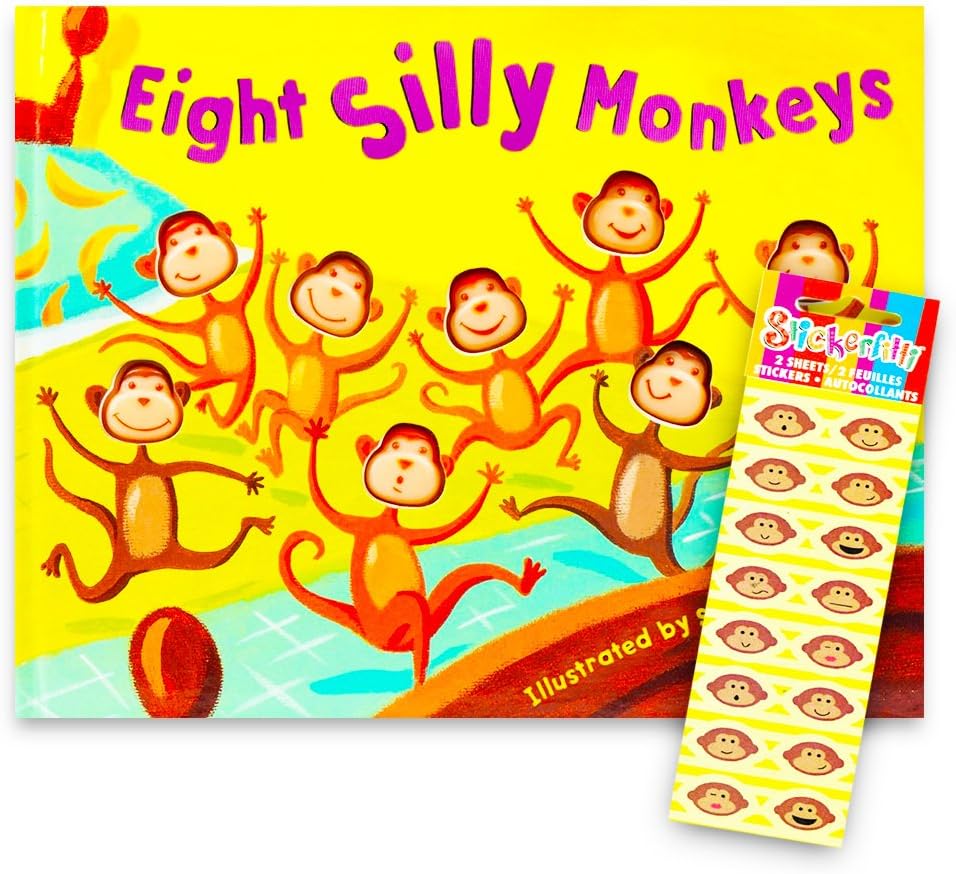 Amazon.com: Eight Silly Monkeys Book Set for Kids Toddlers with ...