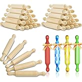 Amazon.com: 45Pcs Wooden Mini Rolling Pin Long Kitchen Baking Small ...