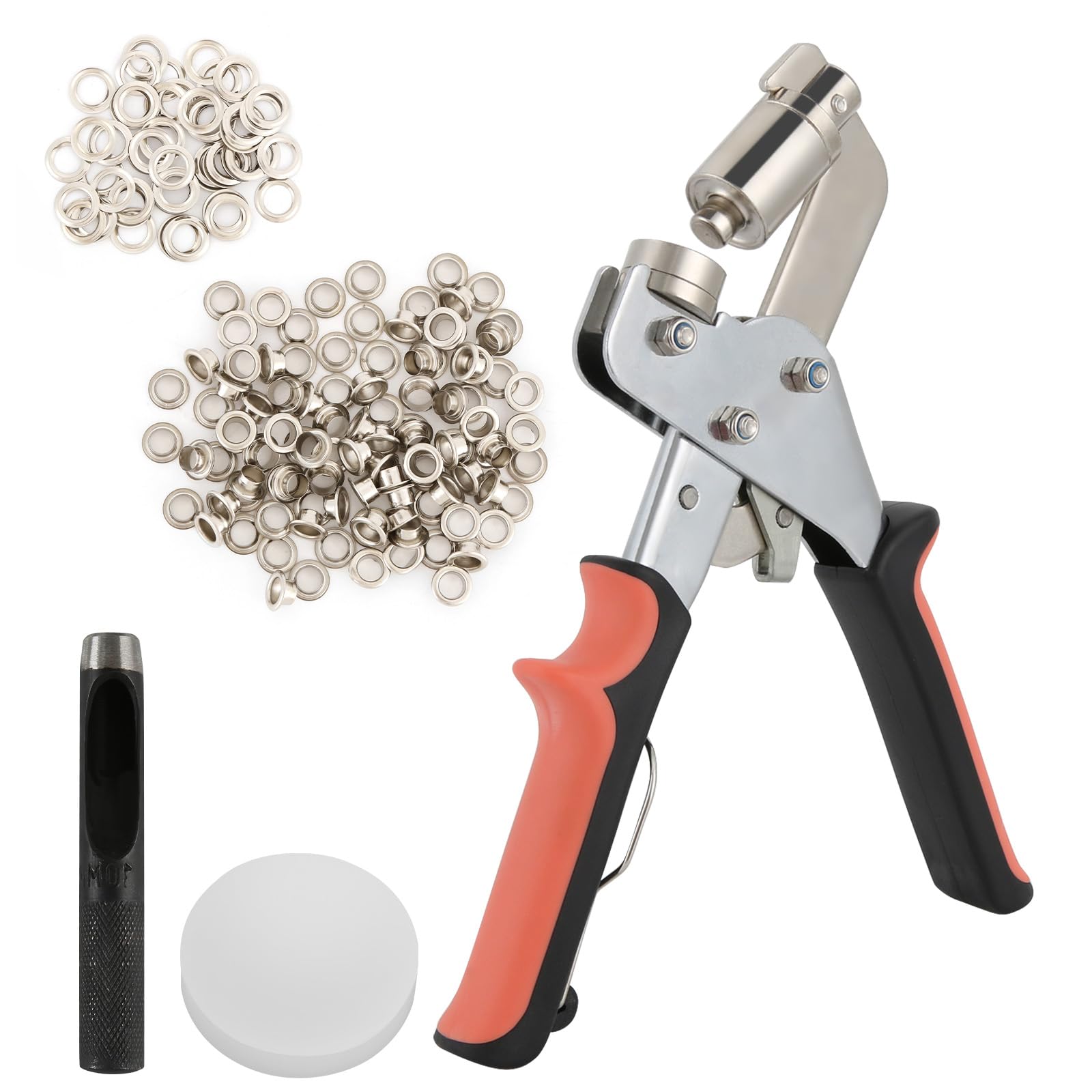 Grommet Tool Kit 10mm, 3/8 Inch Eyelet Tool Kit Manual Grommet Press Machine with 300 Pcs 10 mm ...