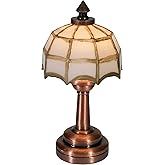 Amazon.com: Mini Dollhouse Tiffany Table lamp, LED Miniature Accent ...