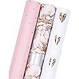 Amazon.com: MAYPLUSS Wrapping Paper Roll - Mini Roll - 17 inch X 120 inch Per roll - 3 Different ...