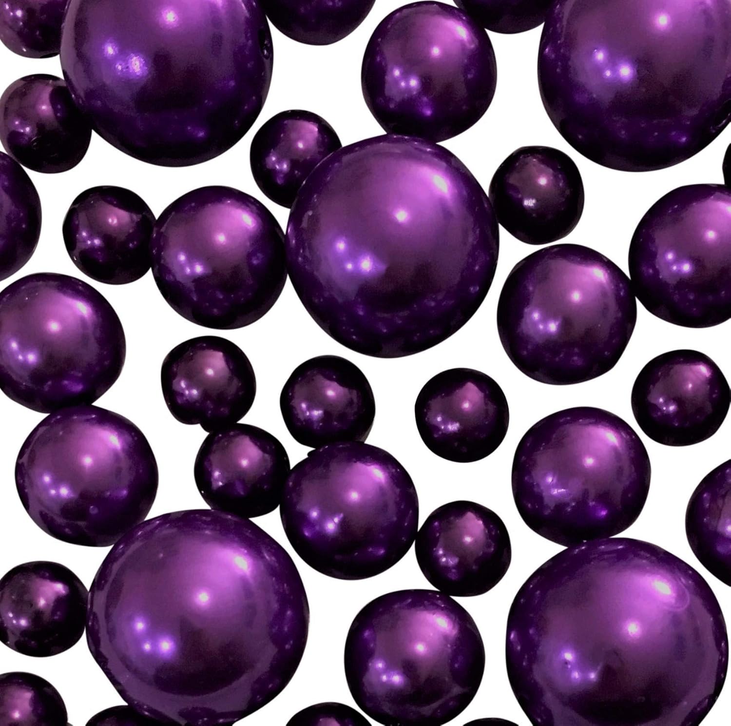 Amazon.com: Floating Purple Pearls - No Hole Jumbo/Assorted Sizes Vase ...