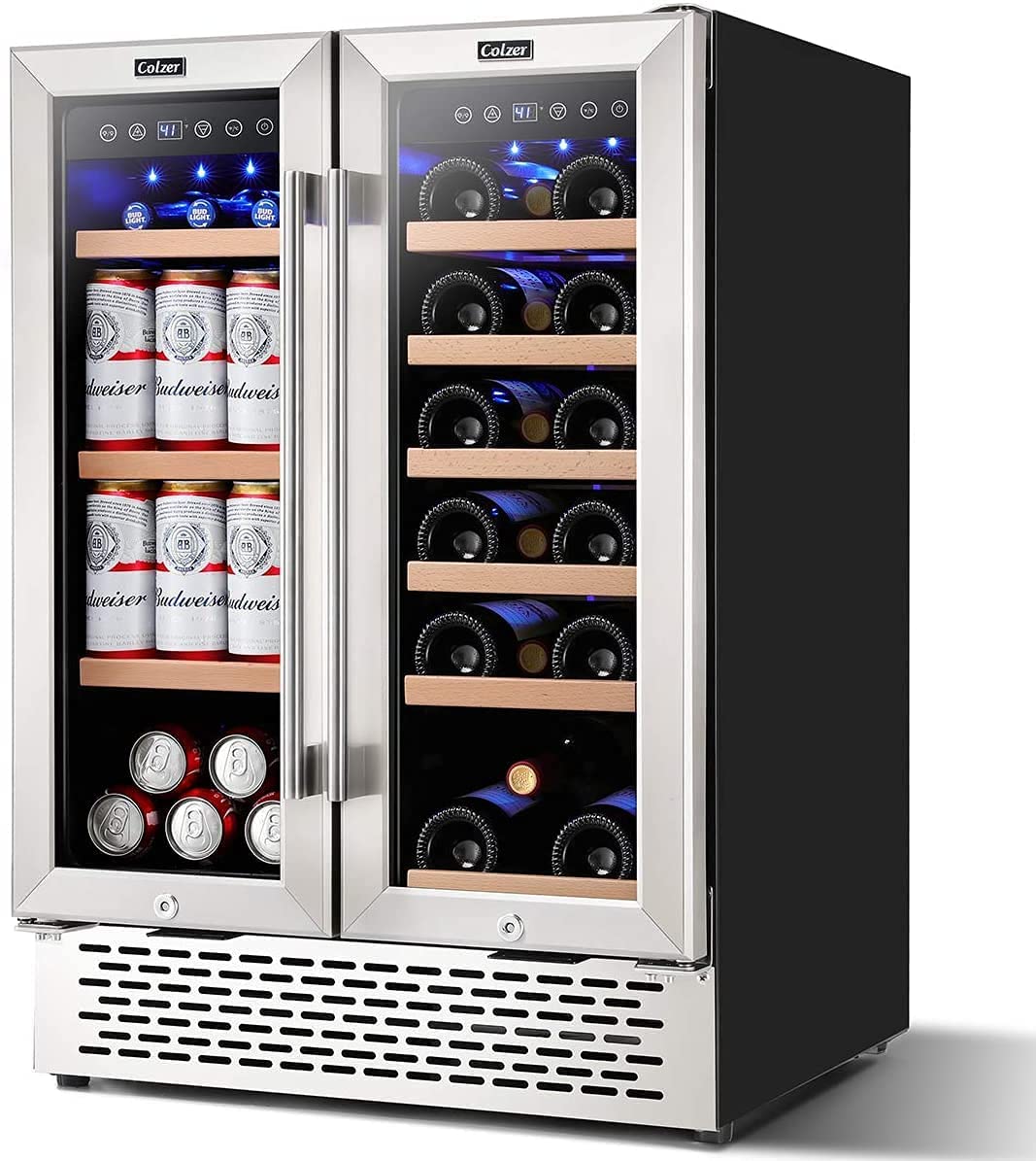 Mua Wine and Beverage Refrigerator 24 inch, Dual Zone Wine Cooler Under ...