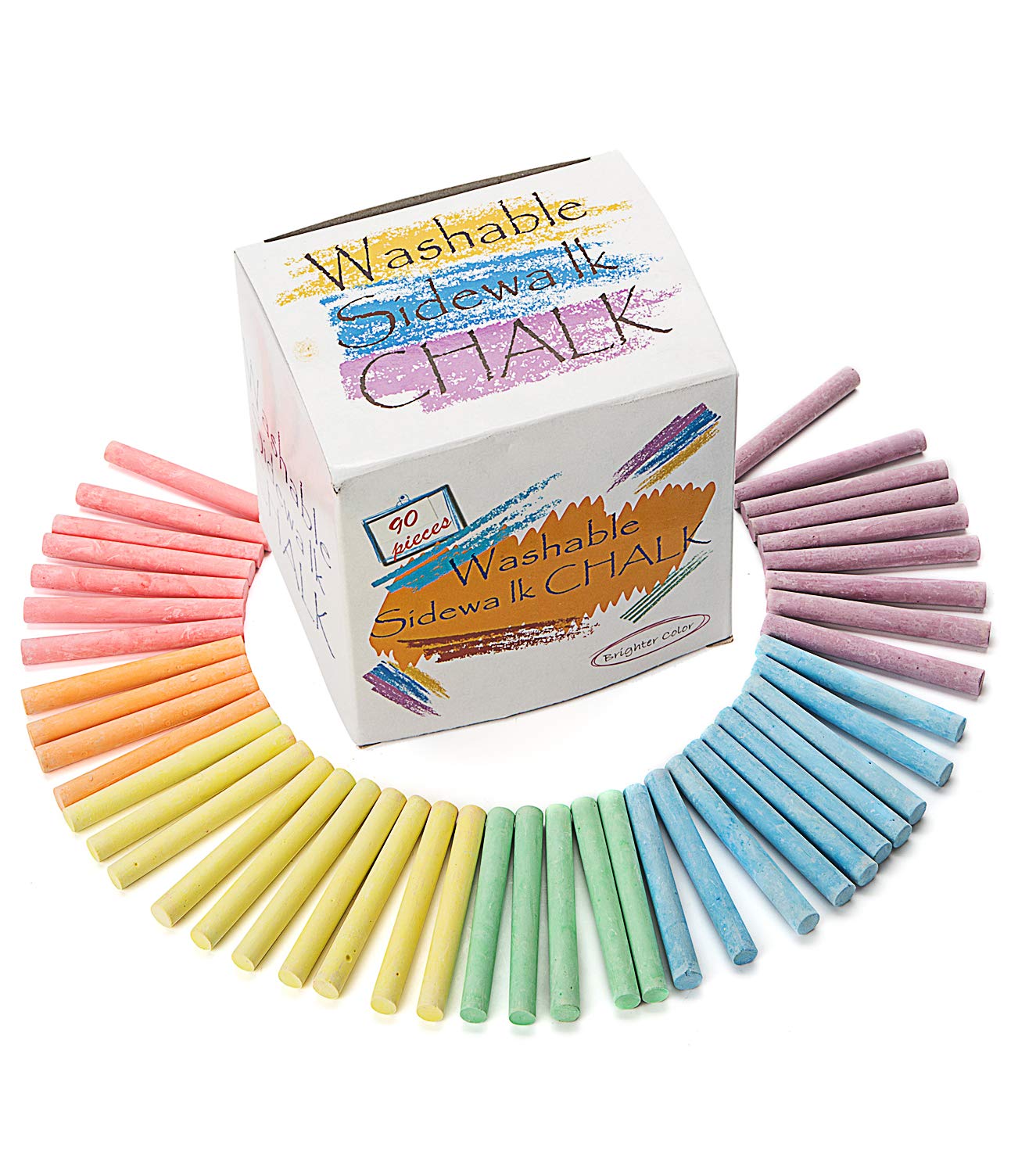 Education & Crafts 36 ct Box Sidewalk Chalk Set Colorful Non-Toxic ...