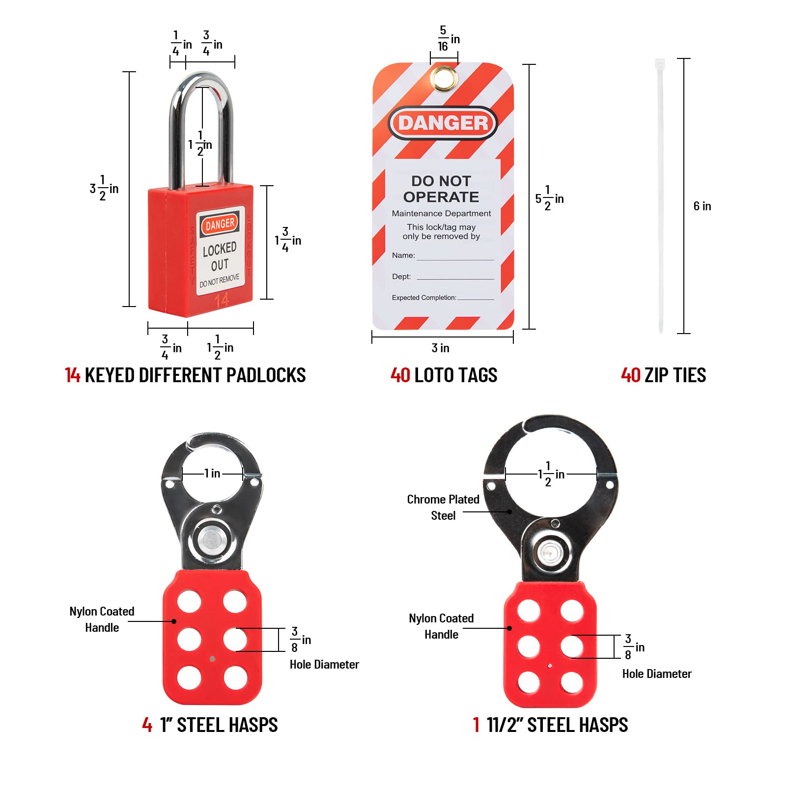 Mua Lockout Tagout Station with Loto Devices Lock Out Tag Out Kit Board Include 14 Pack Safety ...