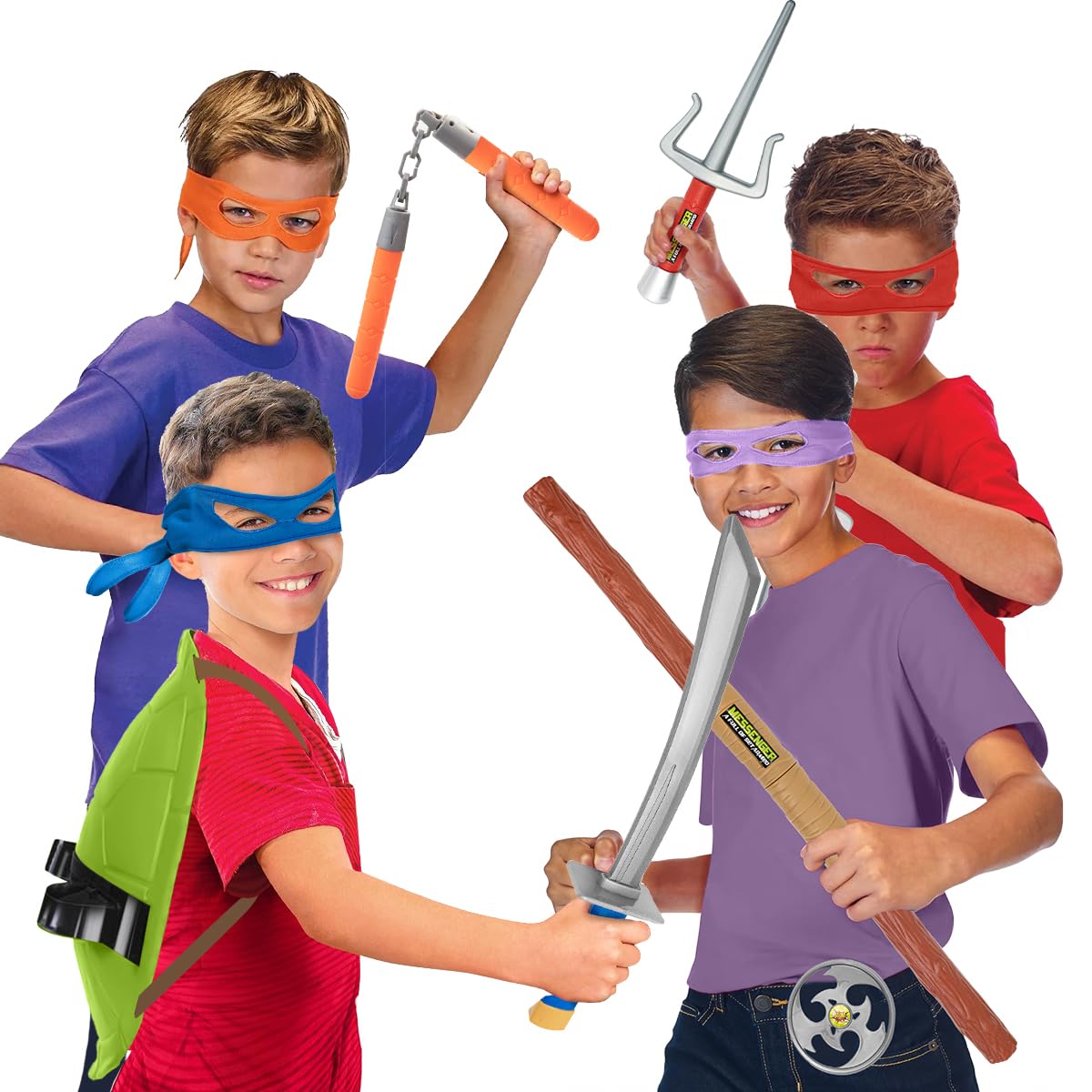 Avazera Turtle Shell Superhero Cosplay Costume Props Weapon Mask Kid ...