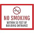 Amazon.com: 2pcs No Smoking Within 15 Feet Sign Stickers | Signs for ...