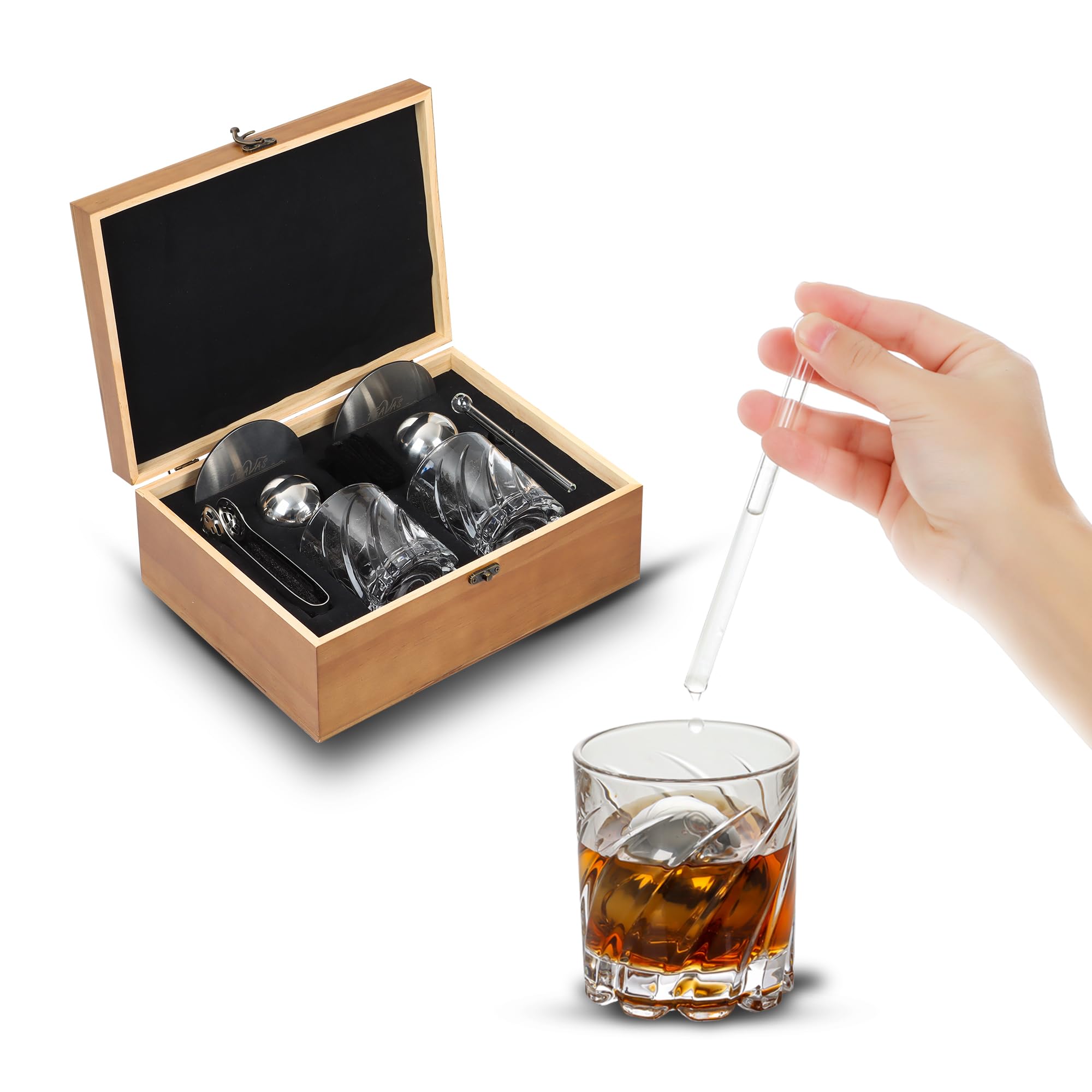 Mua Whiskey Glass Gift Set with Water Dropper Pipette, Drinking Glasses ...