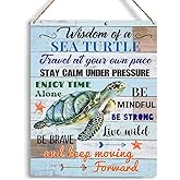 Amazon.com: Sea Turtle Decor Inspirational Turtle Decor Plaque Signs ...