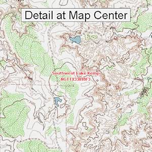 Amazon.com : USGS Topographic Quadrangle Map - Southwest Lake Kemp ...