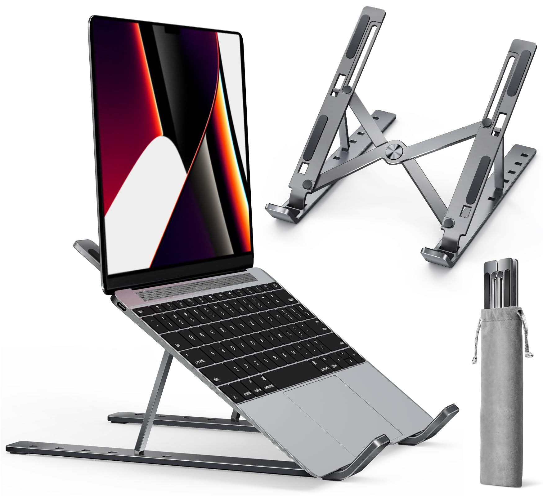 ivoler Laptop Stand, Laptop Holder Riser Computer Tablet Stand, 6 ...