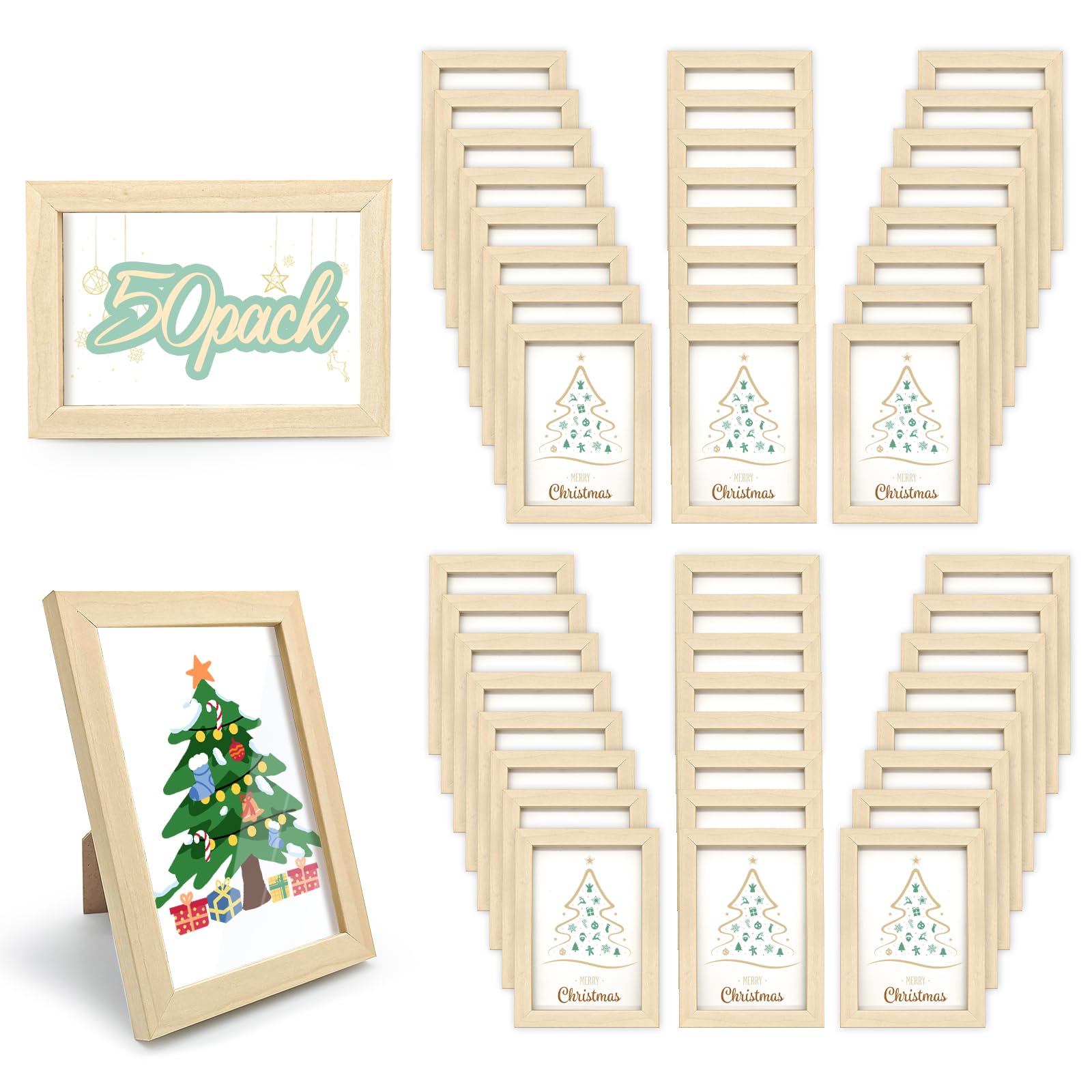 YOUKE OLA Set of 50 Picture Frame Bulk Photo Frames with Mat Wall ...