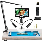 Amazon.com : TOMLOV DM602 Flex Digital Soldering Microscope 2000x, Flexible Arm, 10.1" HDMI ...