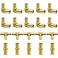 Amazon.com: 20/40/60/80pcs PEX Fittings, 1/2" Brass PEX Fittings, PEX Brass Crimp Fitting Combo ...