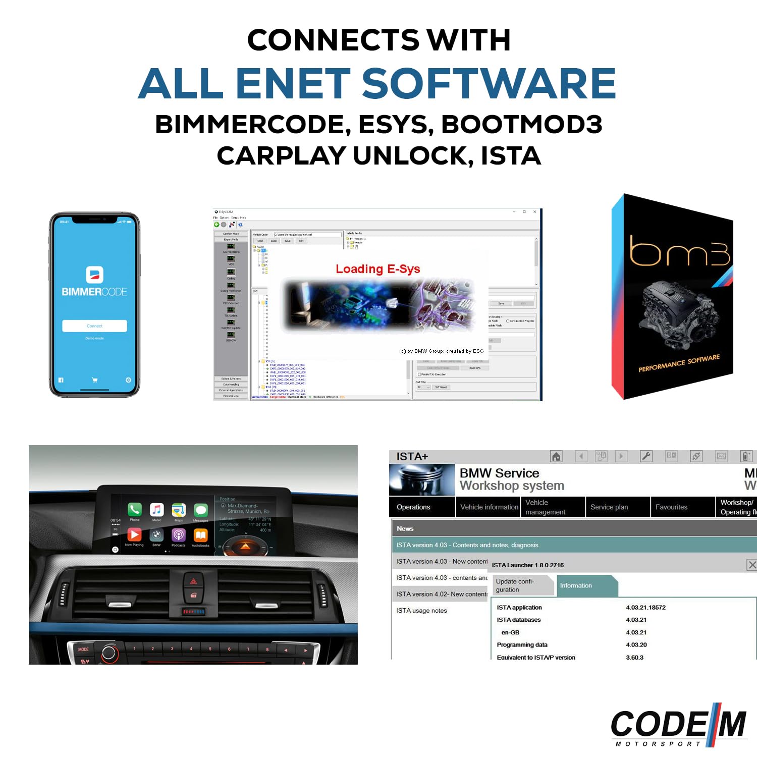 Mua Code M - ENET Cable OBD2 for BMW F G i Series Coding | E SYS ISTA+ ICOM Bootmod3 Bimmercode ...