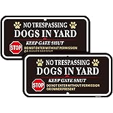 Amazon.com: GicnKeuz Beware Of Dog Signs for Fence, 12"×8" No ...