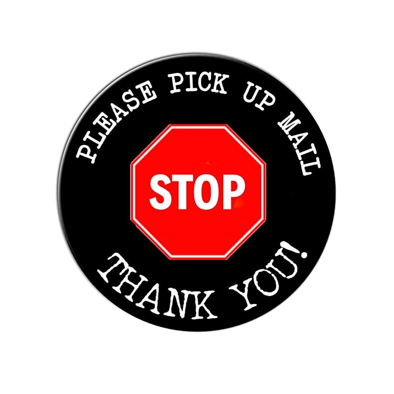 Amazon.com: Red Stop Sign Please Pick Up Mail Mailbox Magnet 2.25 Inch ...