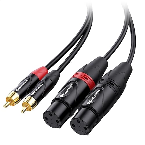 Cable Matters Dual XLR to RCA Cable - 6ft, Dual Female XLR to RCA Cable ...