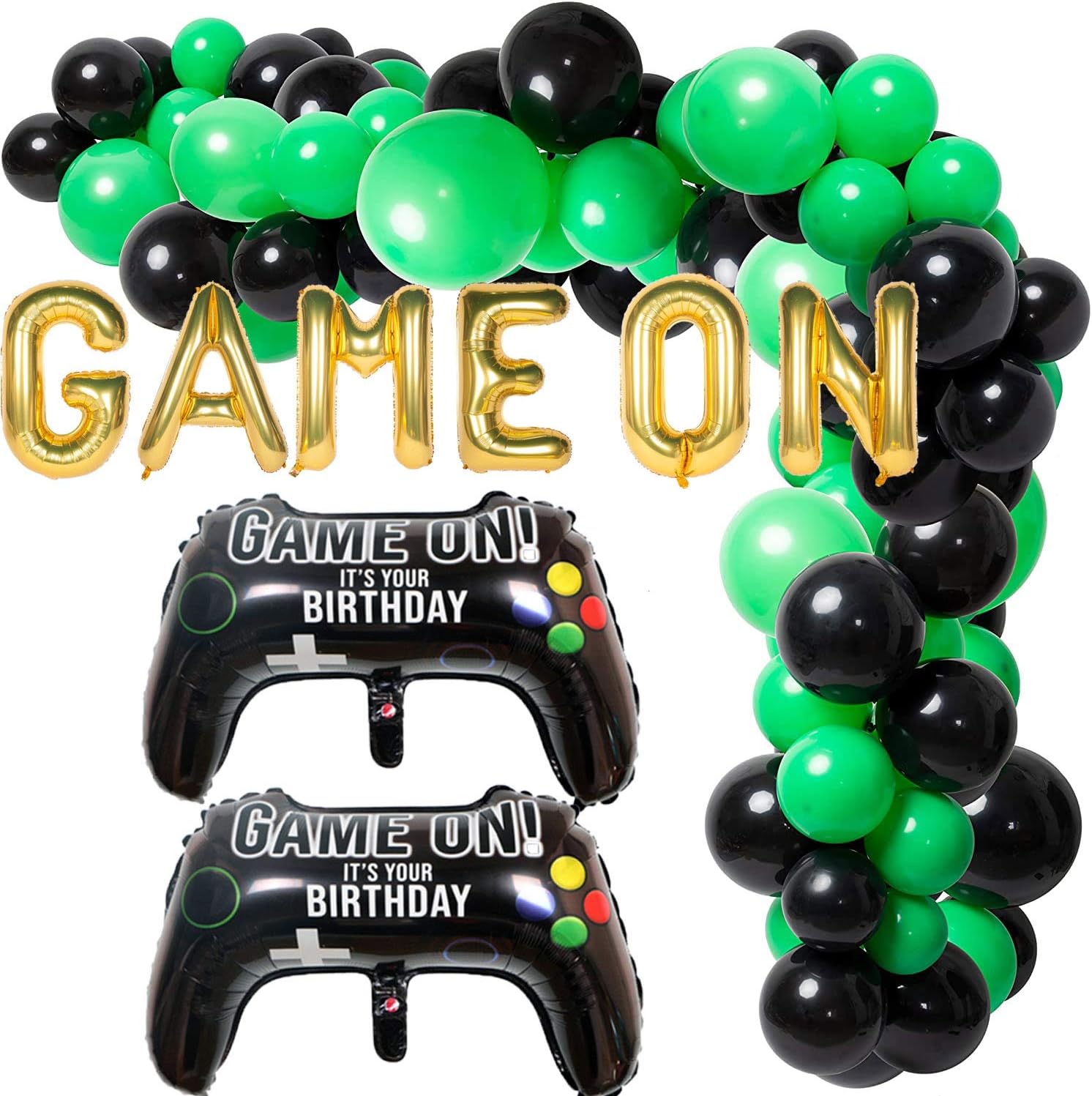 110 Pcs Balloon Garland Arch Kit for Video Game Party Game On Birthday ...