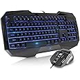 Amazon.com: Beastron gaming keyboard and mouse combo,LED 104 Keys USB ...