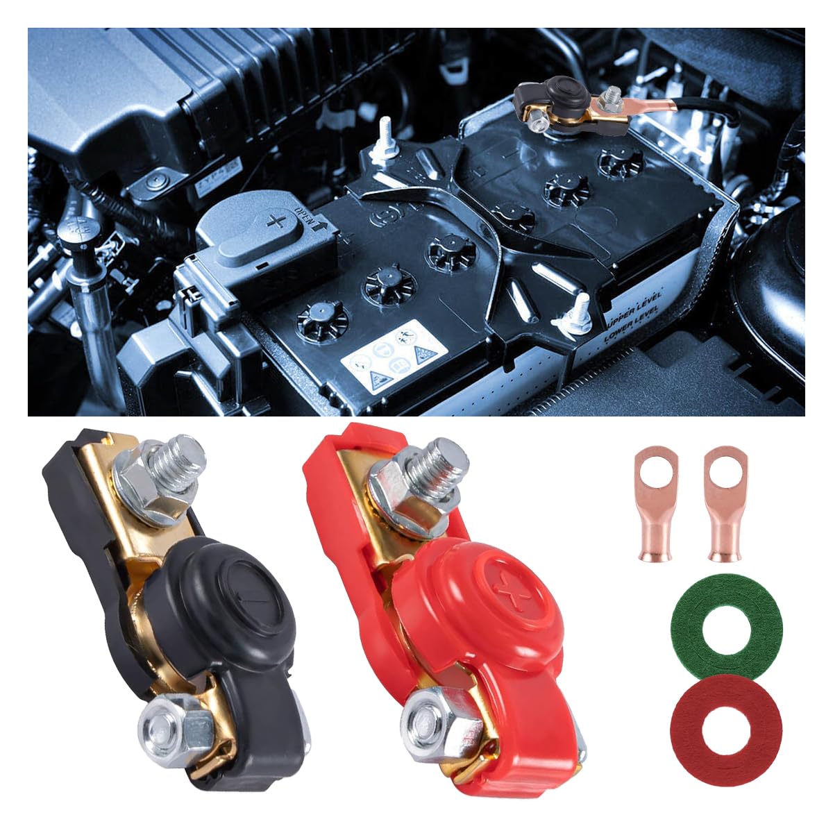 Mua Car Battery Terminal Connector, Negative & Positive Battery Cable ...