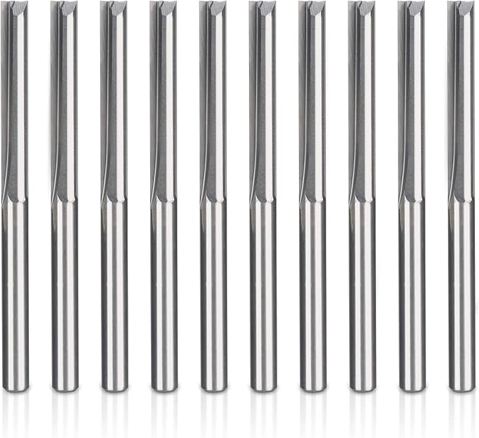 HQMaster CNC Router Bits 1/8 Router Bit Straight Router Bit 1 8 Shank ...