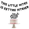 Amazon.com: Black This Little Witch is Getting Hitched Banner and Witch ...