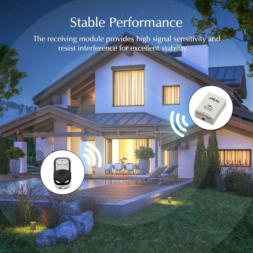 eMylo Smart Wireless RF Switch with 220v Remote Control 1000W 2 ...