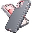 Amazon.com: Jelanry Case for iPhone 15 Plus, Heavy Duty Rugged Dual-Layer Protection Phone Case ...