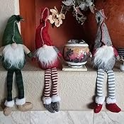 Amazon.com: Flying Spoon 3pcs Handmade Christmas Gnome Decoration ...