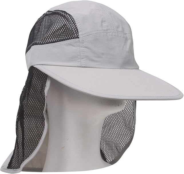 UV 50+ Protection Outdoor Flap Cap - Light Grey at Amazon Men’s ...