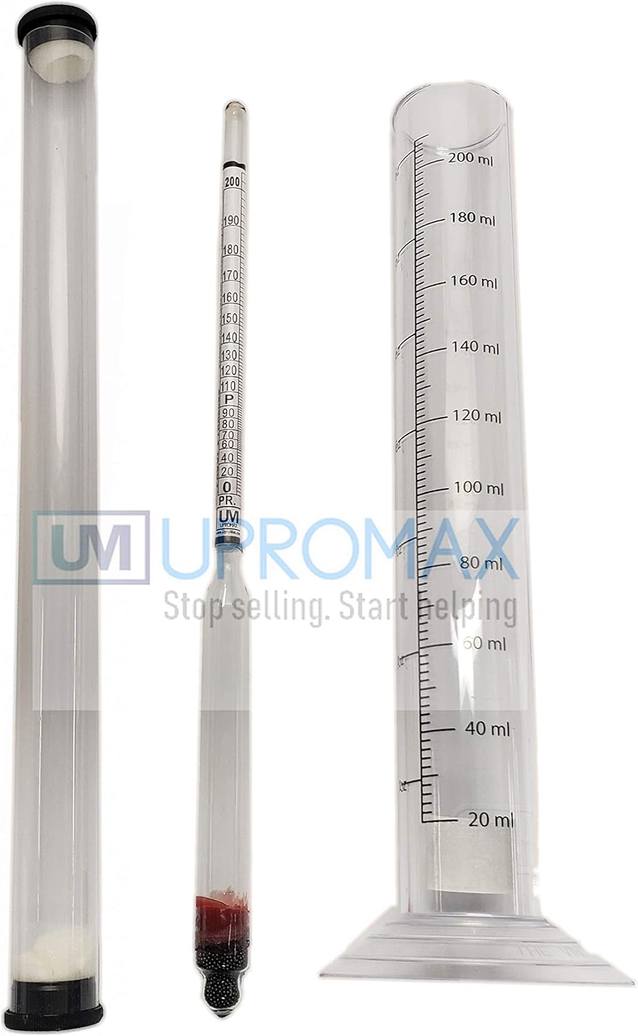 Amazon.com: Upromax Proof & TRALLE Hydrometer Alcohol Meter Distilling ...